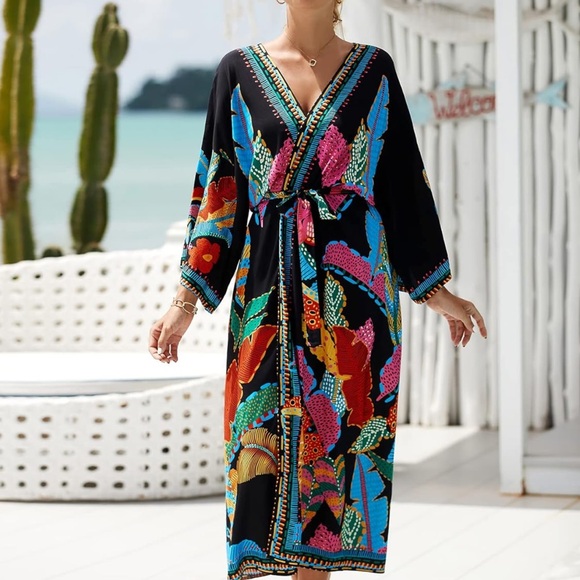 Moon Goddess Boutique | Tops | Xl Kimono Robe Women Open Front Kimono ...